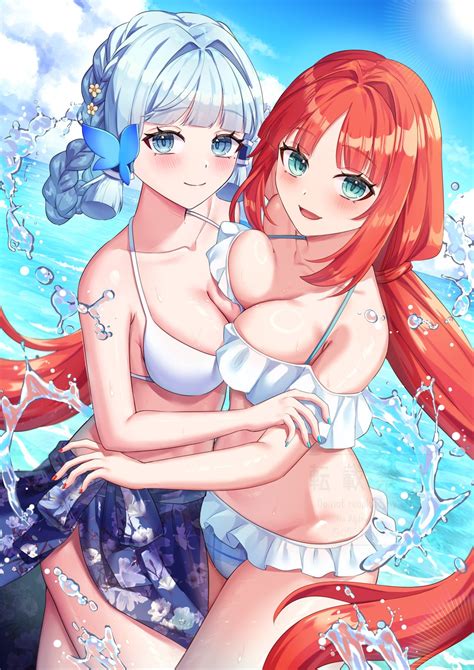 Kamisato Ayaka And Nilou Genshin Impact Drawn By Mikoto 0709mikoto
