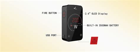 Kangertech Pollex Mod 200w Tc 3500mah Touch Screen Box Vape Mod
