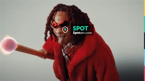 Balenciaga Red Gotham Cat Sunglasses Worn By Trippie Redd In Trippie