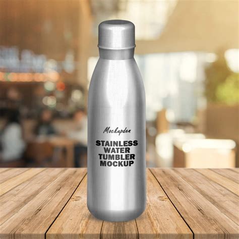 Free Stainless Water Tumbler Mockup PSD