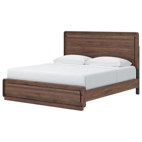 Ashley Fortlorn 3 Piece King Bedroom Set In Walnut Brown With Led Light