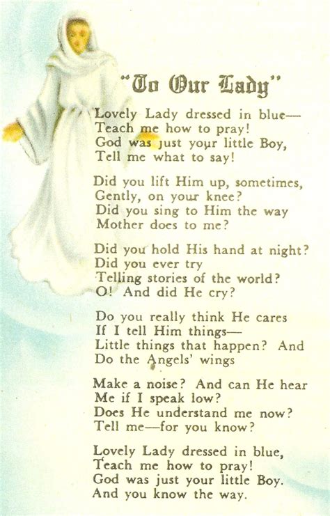 Lovely Lady Dressed In Blue Teach Me How To Pray To You Do You