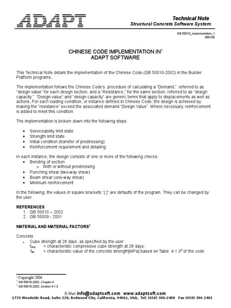 Chinese Code Implementation 2 Pdf Strength Of Materials