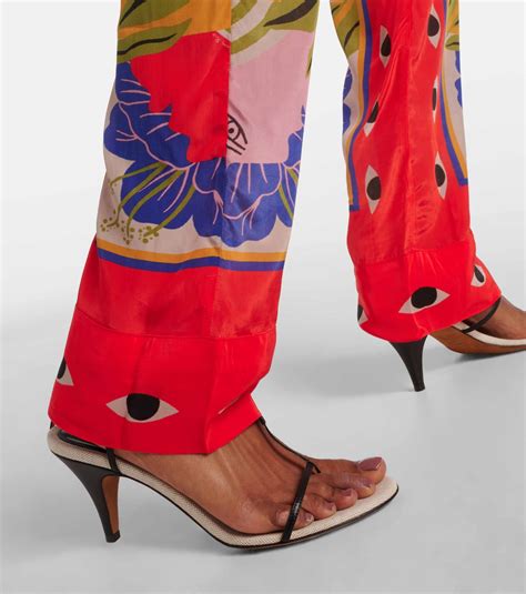 Surreal Scarf Sand Pajama Pants In Red Farm Rio Mytheresa