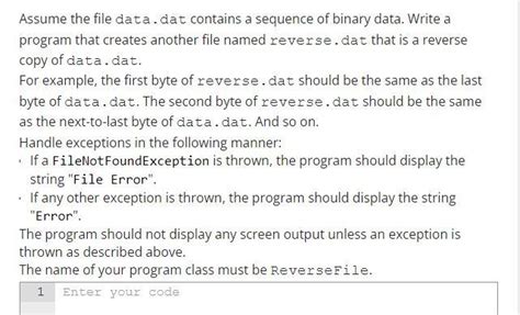Solved Assume The File Data Dat Contains A Sequence Of