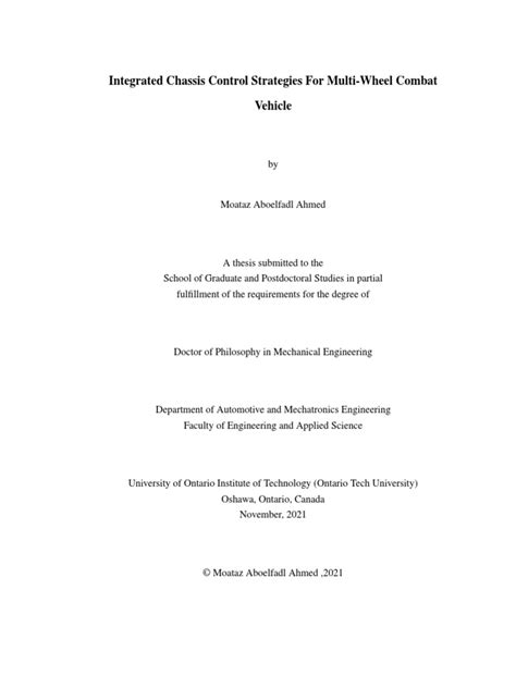 2021 Integrated Chassis Control Strategies For Multi Wheel Combat