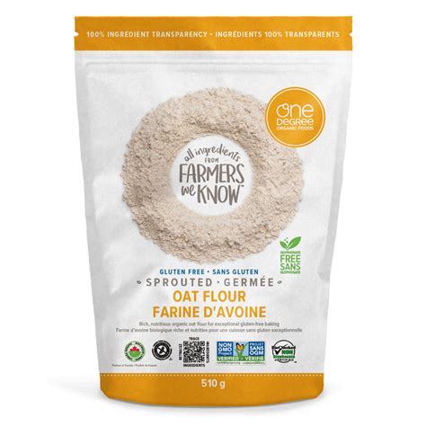 Organic Sprouted Oat Flour 510 G One Degree Organics