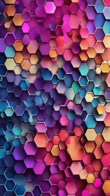 premium photo gradient background with a pattern of hexagons