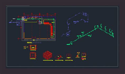 Installation Hidrosanitaria House Room Dwg Elevation For Autocad