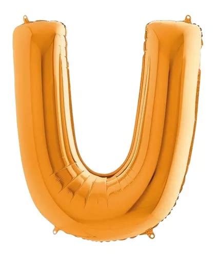 Balão Metalizado 14 Polegadas Letra U Ouro Cromus Mercadolivre