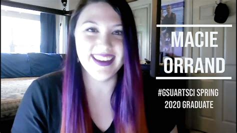 Arts And Sciences Spring 2020 Graduates Macie Orrand Youtube