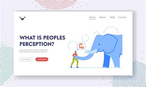 Premium Vector Blindfolded Character Perceptions Landing Page