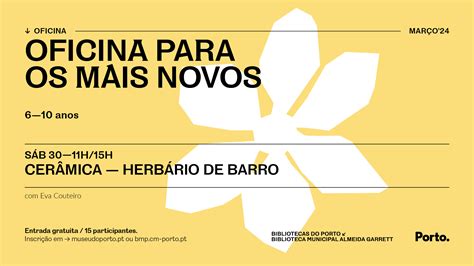 OFICINA para os mais novos OFICINA DE CERÂMICA HERBÁRIO DE BARRO