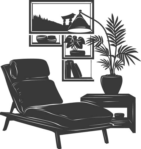 Silhouette Livingroom At Home Equipment Black Color Only 43767982