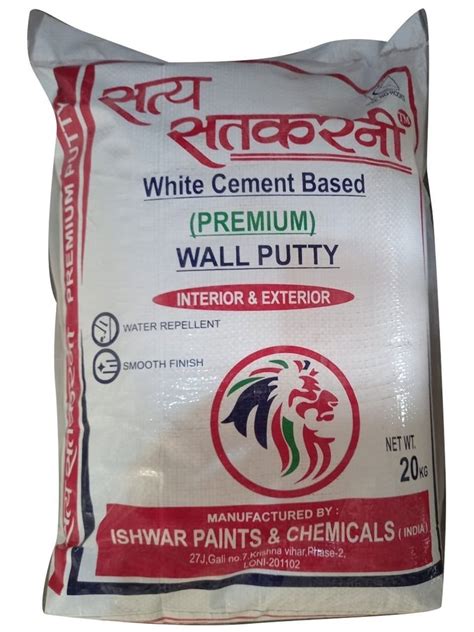 Satya Satkarni White Cement Based Wall Putty At Bag In Ghaziabad ID