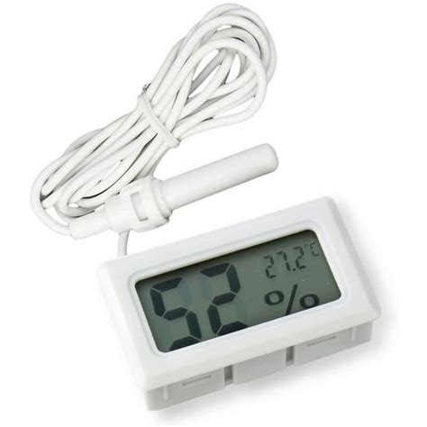 Termómetro higrómetro integrado LCD digital en con externo para incubadora de aves de corral