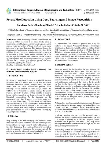 Forest Fire Detection Using Deep Learning And Image Recognition Pdf