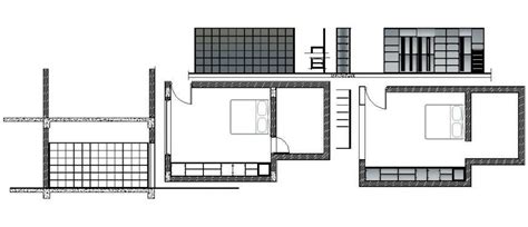 Bedroom Elevation Layout Plan And Structure Cad Drawing Details Dwg File