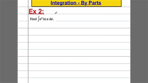 Integration 8 Integration By Parts C4 Maths A Level Youtube