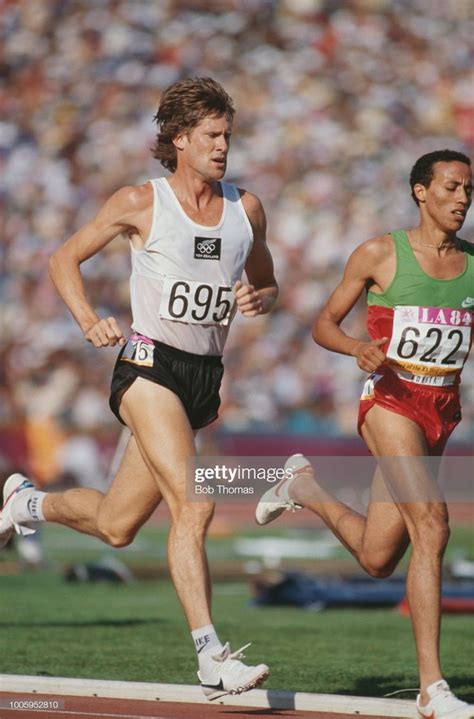 Said Aouita Of Morocco Leads John Walker Of New Zealand In Heat 2 Of