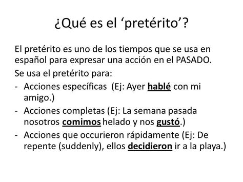 Que Es El Preterito Y El Copreterito Con Ejemplos Ima
