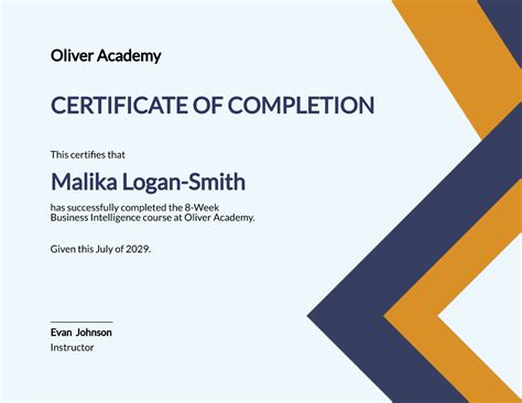 Business Intelligence Certificate Template Edit Online And Download