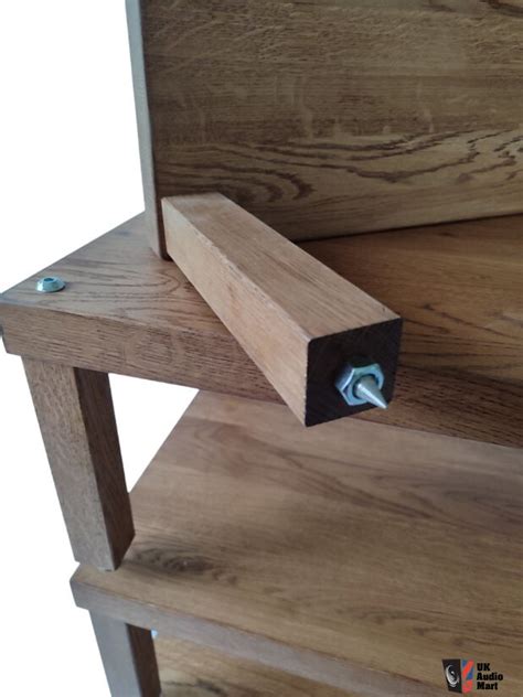 Modular Stand For Audio Equipment Made Of Oak With Wooden Legs 4