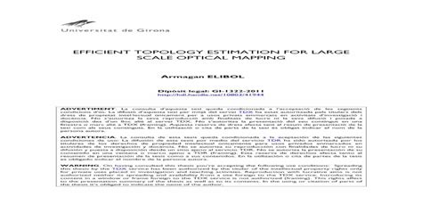 Pdf Efficient Topology Estimation For Large Scale Optical Mapping