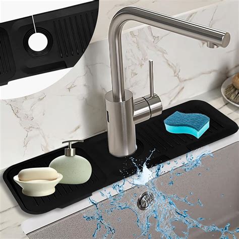 Bullmind 7° Slope Kitchen Sink Splash Guard Behind Faucet