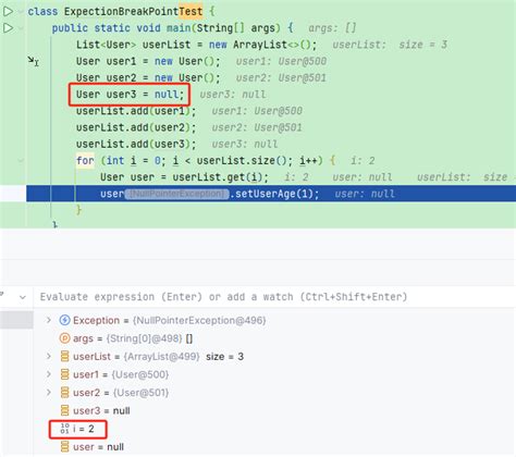 IDEA idea条件 异常DEBUG Conditional Breakpoint Exception Breakpoint 条件表达式