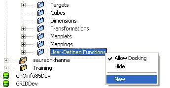 User Defined Function Informatica Datwarehousing Oracle Informatica