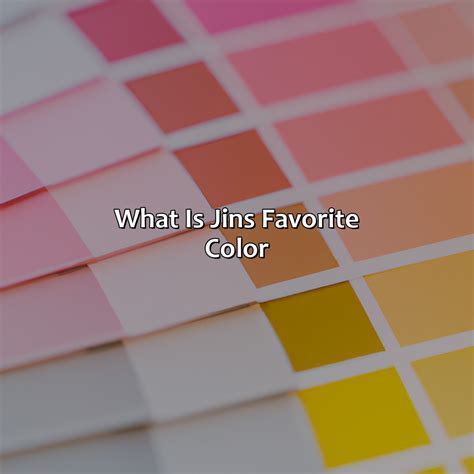 What Is Jin S Favorite Color Colorscombo