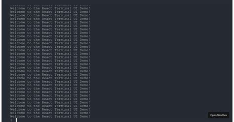 React Terminal Ui Examples Codesandbox