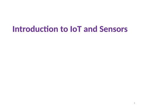 Sensors In Iot Ppt