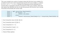 Answered The Lucas Numbers Are A Series Of Bartleby
