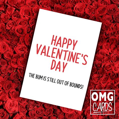 Happy Valentines Day The Bum Is Still Out Of Bounds Rude Valentines