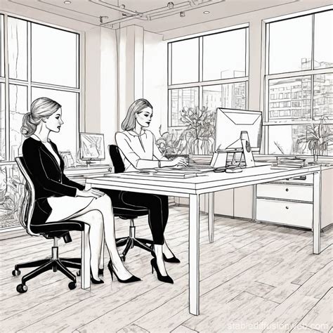 Office Comics Stable Diffusion Online