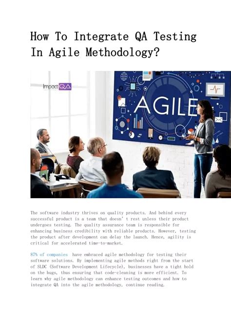 Ppt How To Integrate Qa Testing In Agile Methodology Powerpoint