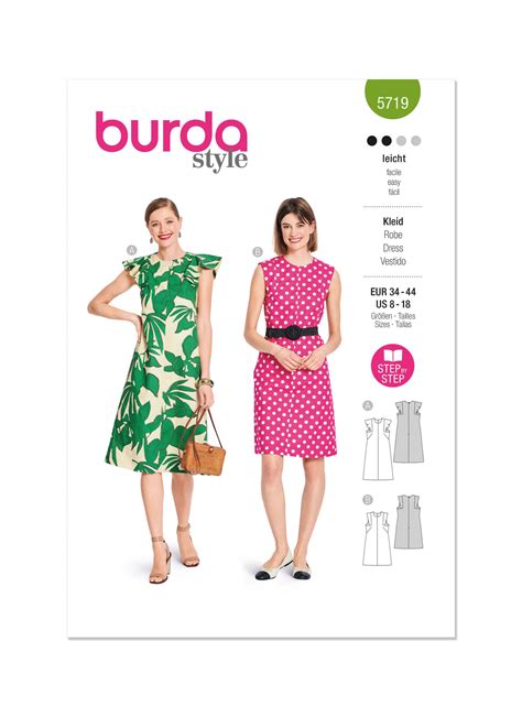 Burda Style Sewing Pattern 5719 Misses Dress Sewdirect Australia