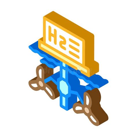 Hydrogen Production Process Color Icon Vector Illustration Stock Vector