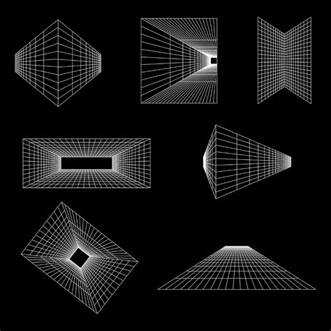 Wireframe Shapes Geometric And Textures Elements On Behance