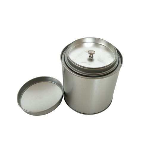 Plain Silver Round Tea Tin With Inner Slip Lid Ld Packagingmall