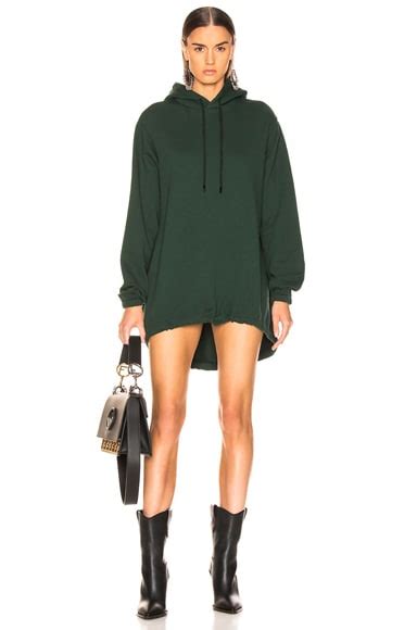 Cotton Citizen Milan Hoodie Dress In Battle Green Fwrd