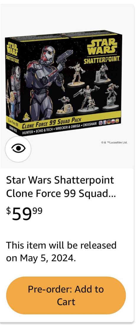 Amazon Glitch First Look At Bad Batch Rstarwarsshatterpoint
