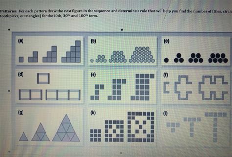 Solved Patterns For Each Pattern Draw The Next Figure In