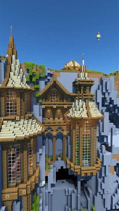 Medieval Cliff Base In Minecraft Minecraft Village Ideas Buildings