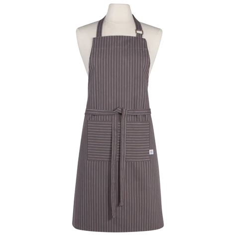 Grey Pinstripe Apron Cornucopia Kitchen