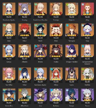 Conta Genshin AR60 NA 61 Personagens Genshin Impact Contas GGMAX