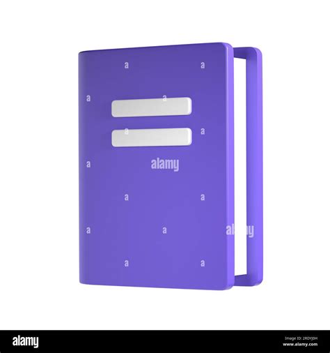 3d Violet Cute Empty Notepad Book Stationery For School Isolated