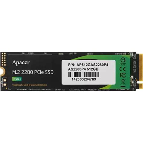 Твердотельный накопитель Apacer 512 Gb AS2280P4 AP512GAS2280P4-1 ...